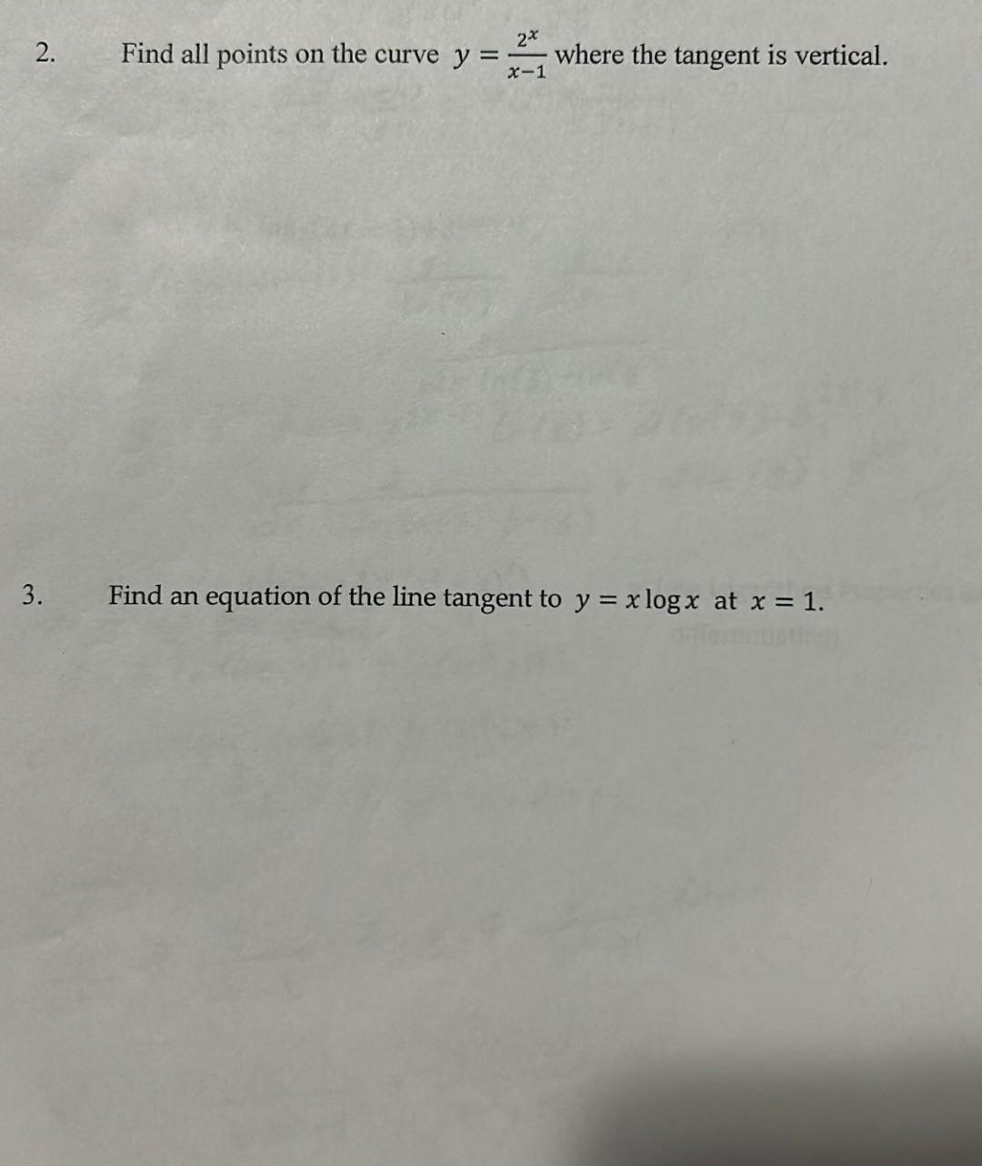 Solved 2. Find all points on the curve y=x−12x where the | Chegg.com