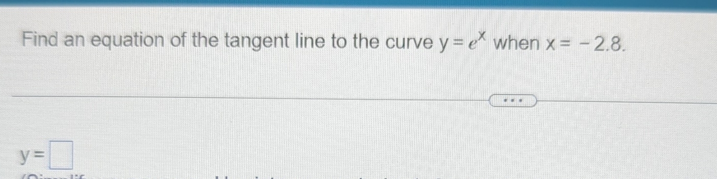 Solved Find an equation of the tangent line to the curve | Chegg.com