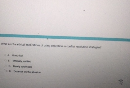 Solved What are the ethical implications of using deception | Chegg.com
