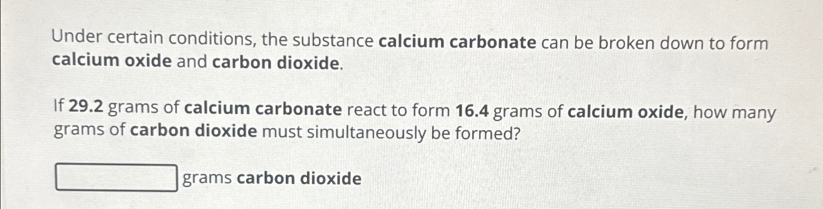 Solved Under certain conditions, the substance calcium | Chegg.com