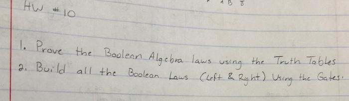 Solved 1. Prove the Boolean Algebra laws using the Truth | Chegg.com