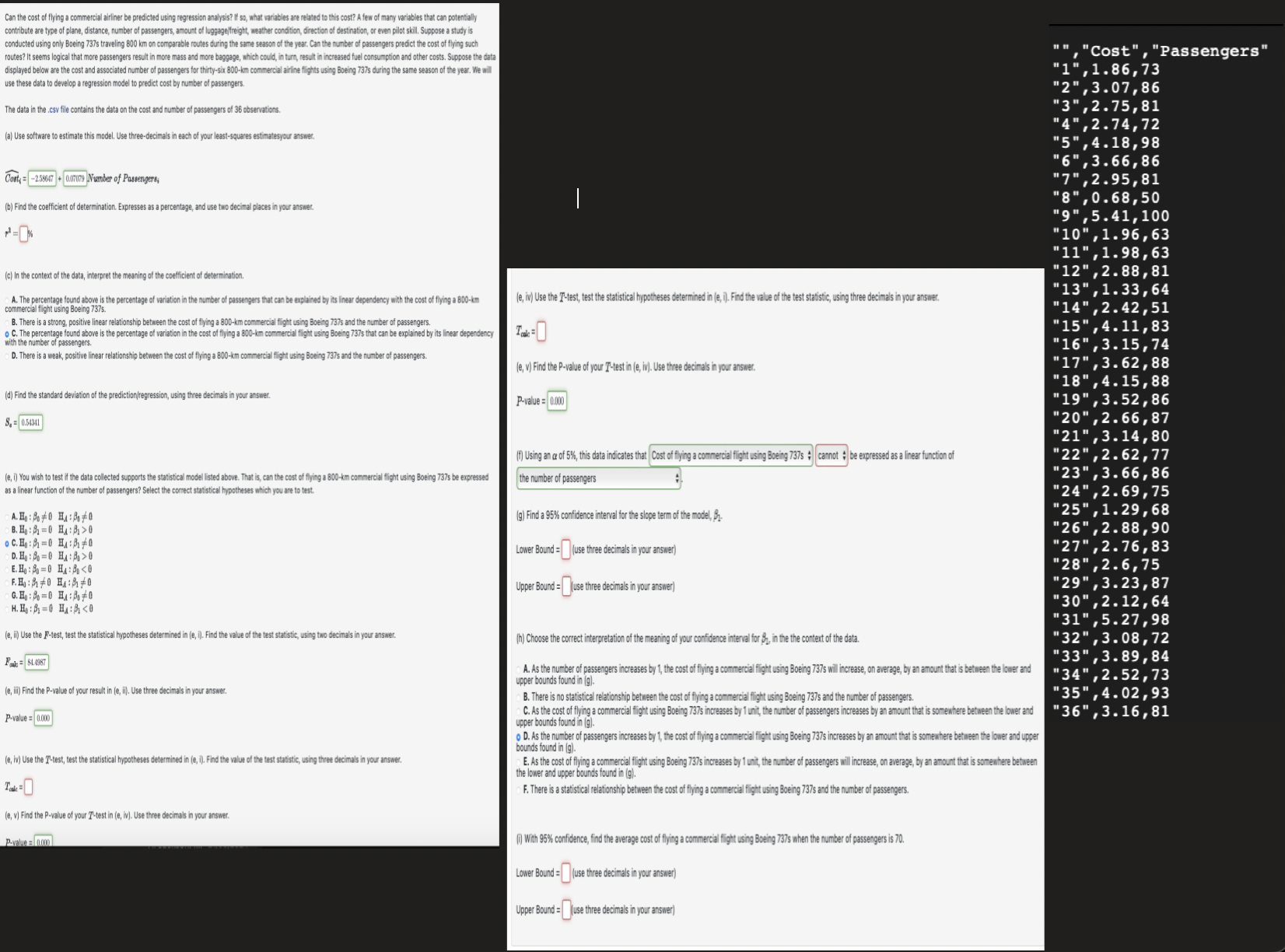 Solved Just need answers that aren't already green! Thanks | Chegg.com