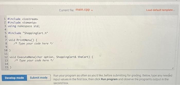Solved 4 Implement The Printmenu0 Function In Main Cpp To 5055
