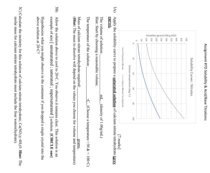 Solved Assignment 7d Solubility And Acid Base Titrations [7