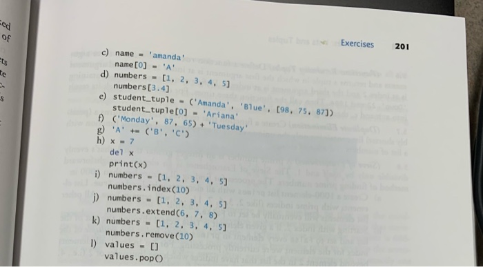 Solved 51 Use Ipython Sessions For Each Exercise Where 