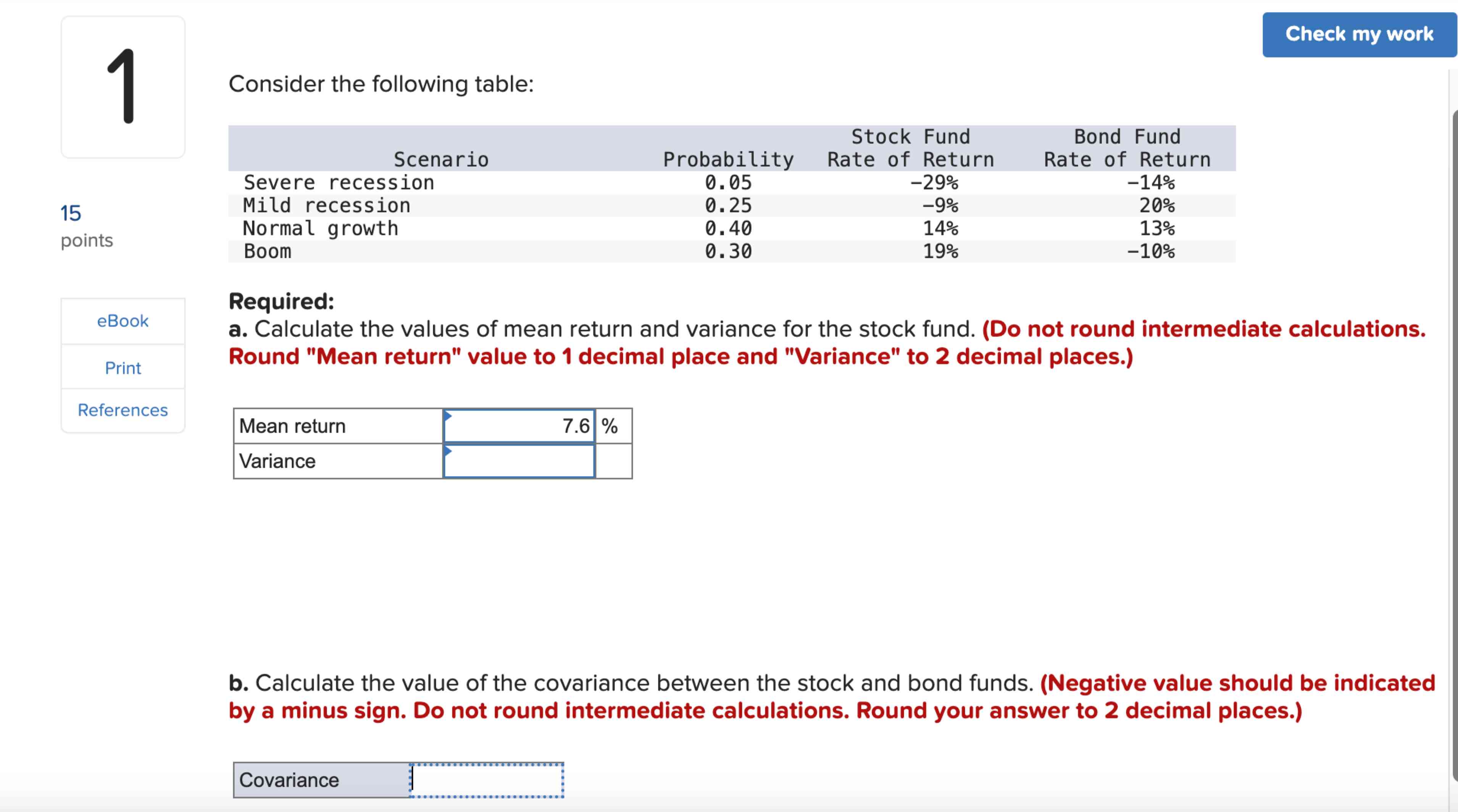 Solved Consider the following table:Required:a. ﻿Calculate | Chegg.com