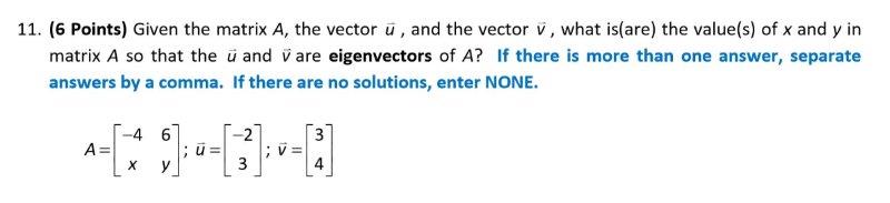 Solved (6 ﻿Points) ﻿Given the matrix A, ﻿the vector vec(u), | Chegg.com