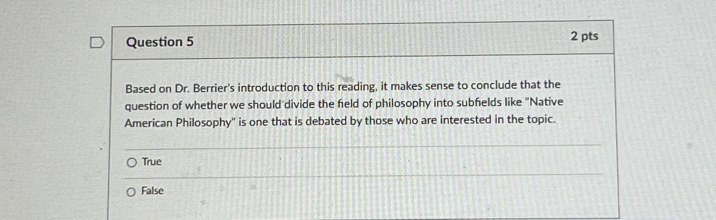 Solved Question 52 ﻿ptsBased on Dr. ﻿Berrier's introduction | Chegg.com