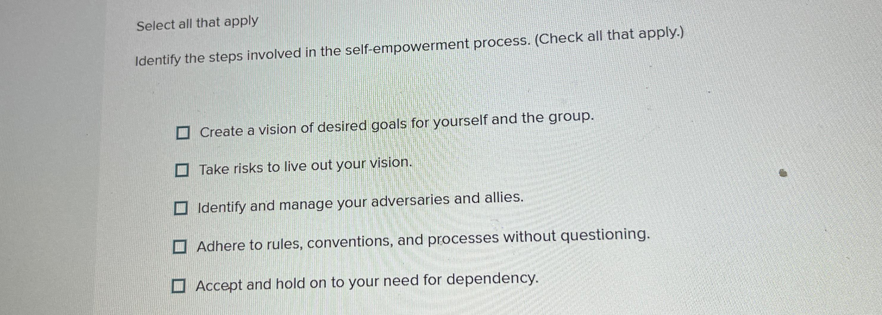 Solved Select all that applyIdentify the steps involved in | Chegg.com