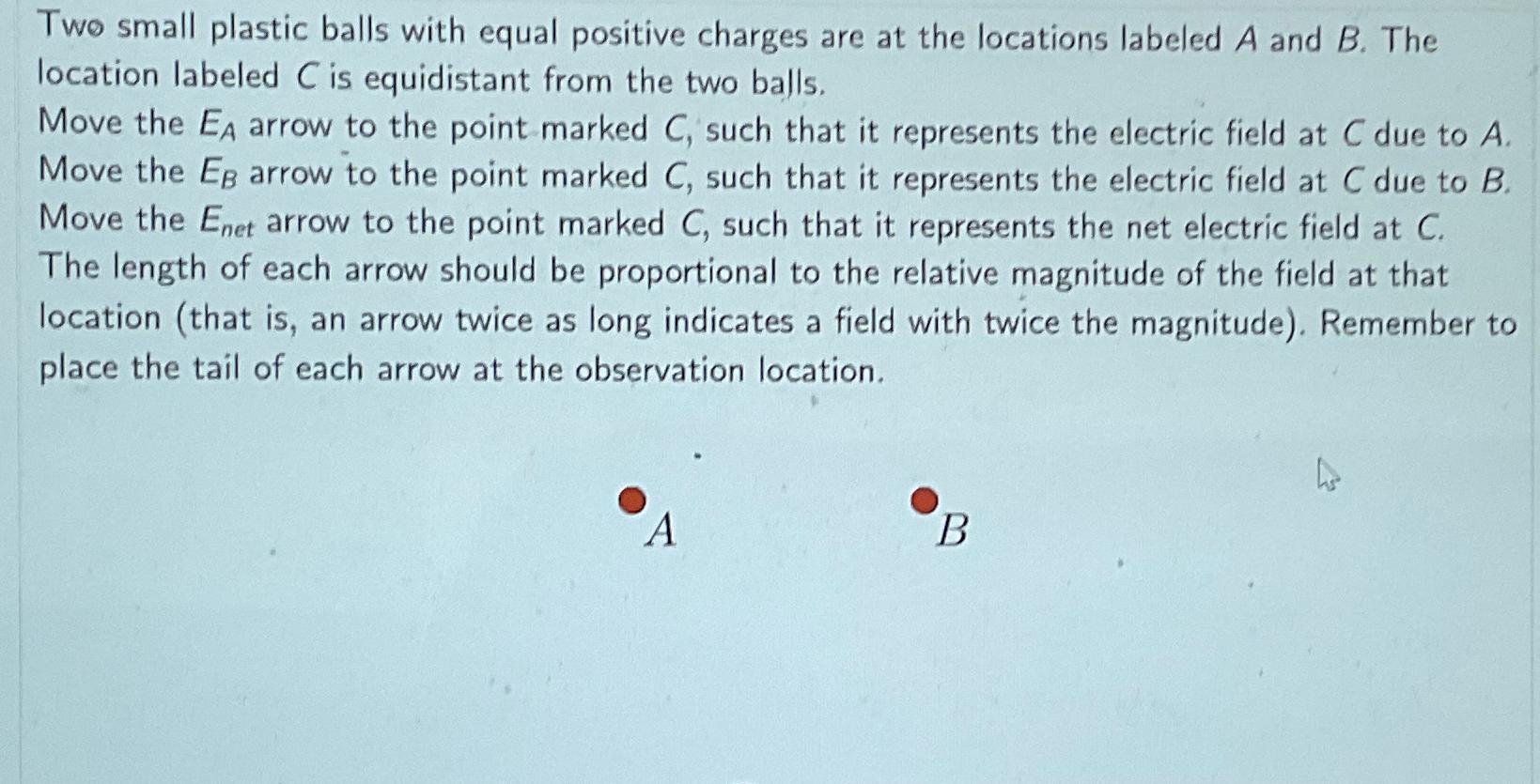 Solved Two small plastic balls with equal positive charges | Chegg.com