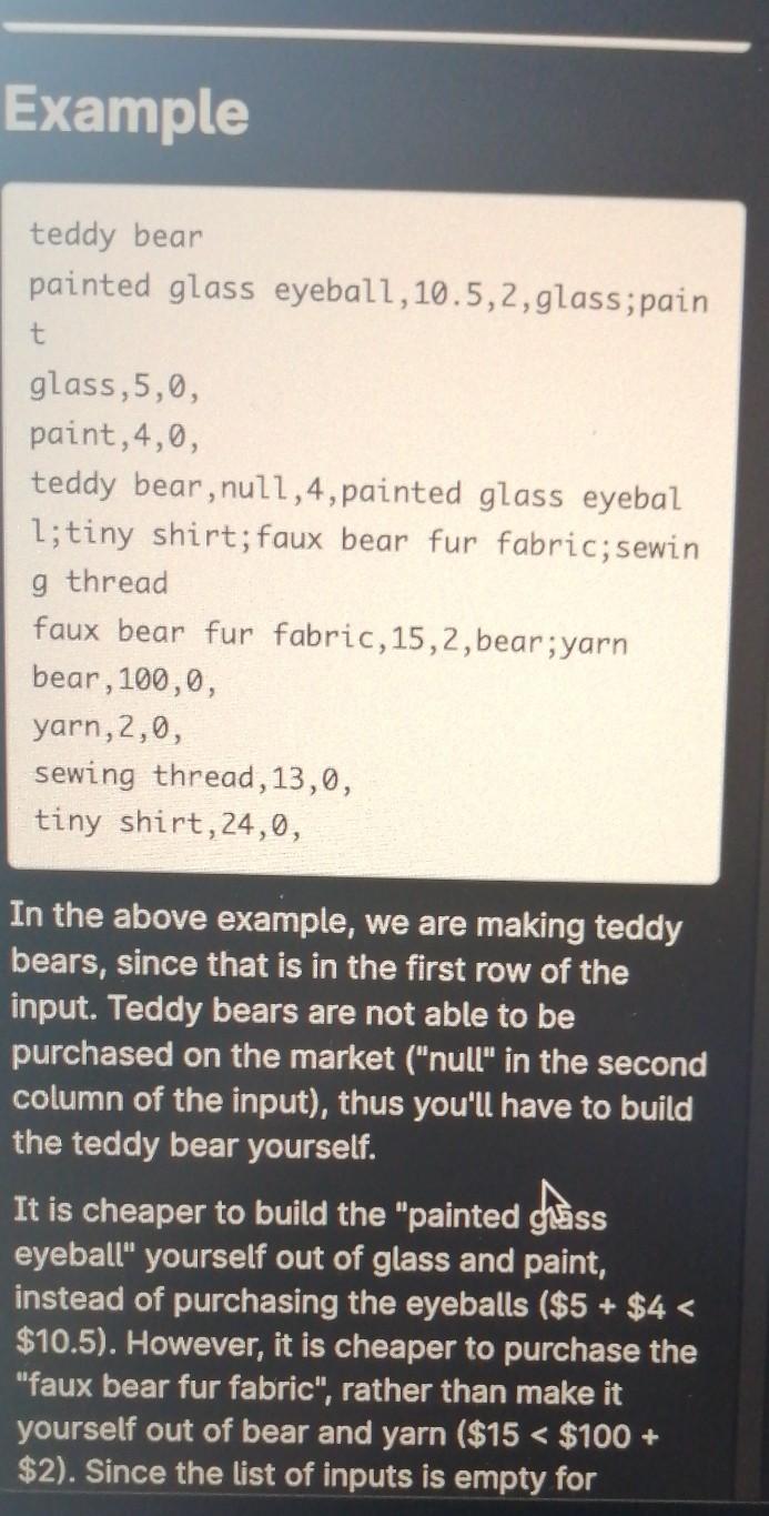 Solved Manufacturing Problem Programming challenge | Chegg.com