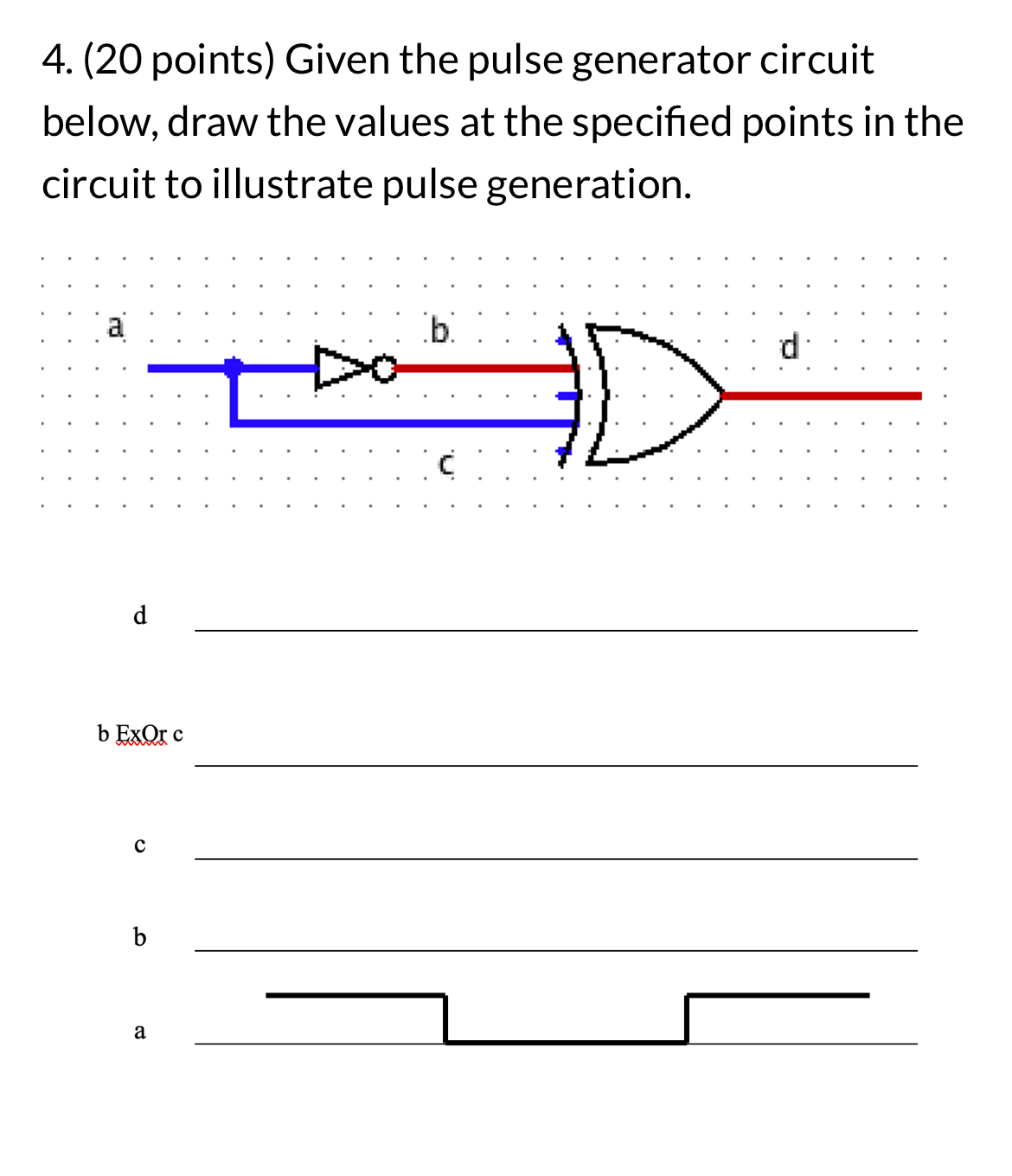Solved (20 ﻿points) ﻿Given the pulse generator circuit | Chegg.com