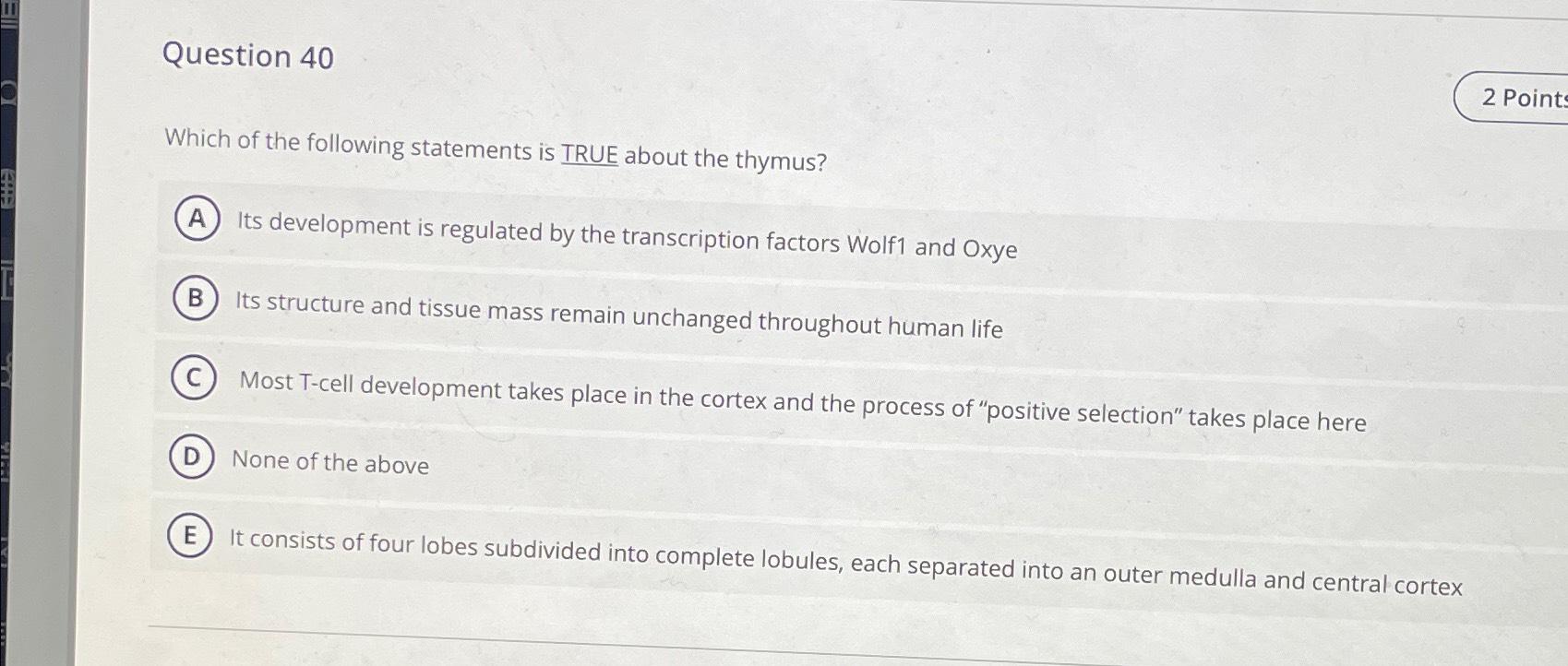 Solved Question 402 ﻿PointWhich of the following statements | Chegg.com