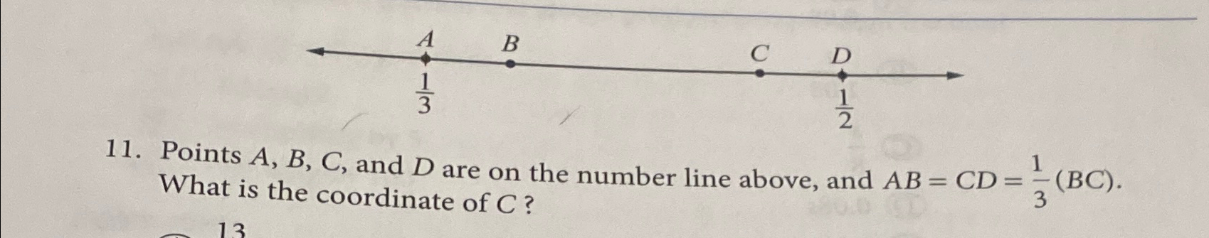 Solved Points A,B,C, ﻿and D ﻿are on the number line above, | Chegg.com
