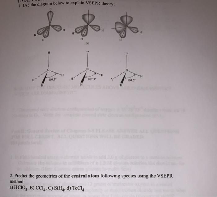 Solved 1. Use the diagram below to explain VSEPR theory: H Н | Chegg.com
