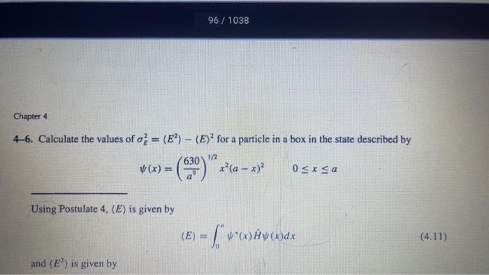 Solved 4-6. Calculate the values of σε2= E2 − E 2 for a | Chegg.com