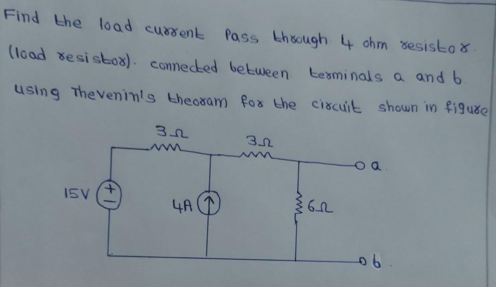 Solved Find the load current pass through 4 ohm resistor | Chegg.com
