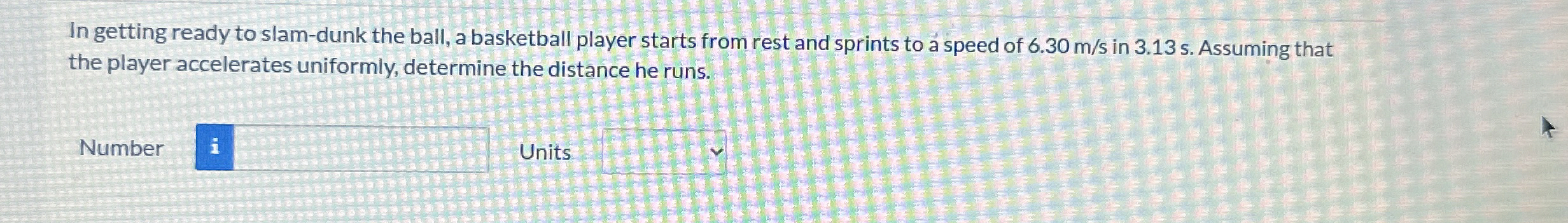 Solved In getting ready to slam-dunk the ball, a basketball | Chegg.com