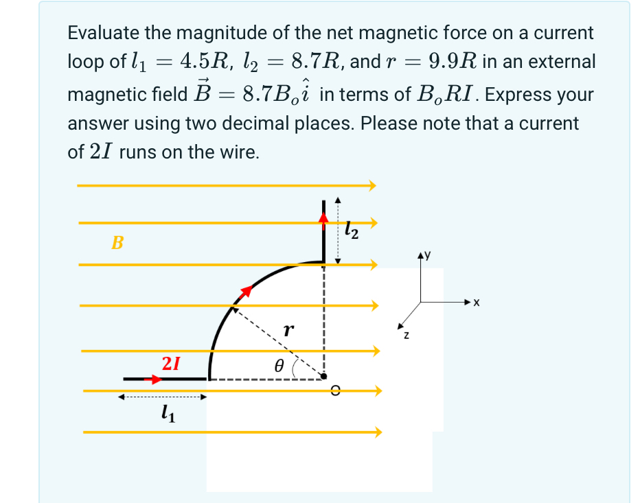 Solved Evaluate the magnitude of the net magnetic force on a | Chegg.com
