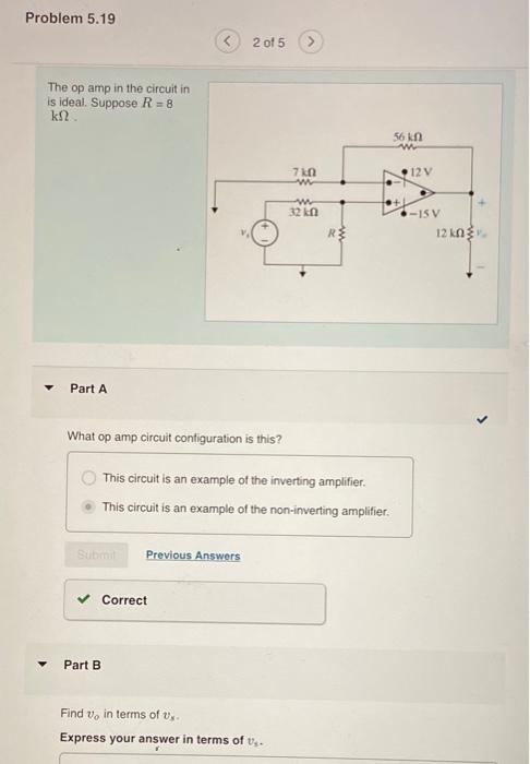 [Solved]: The op amp in the circuit in is ideal. Suppose