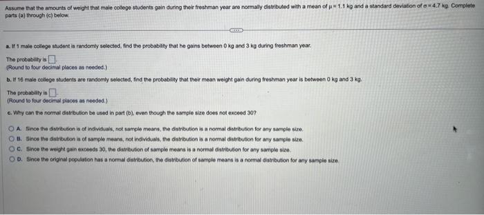 Solved parts (a) through (c) below. | Chegg.com