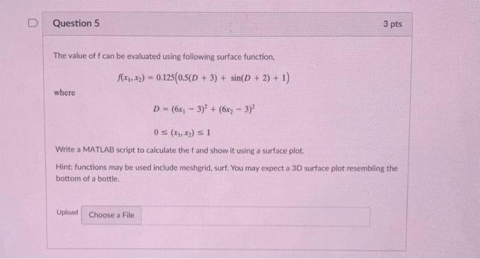 Solved The value of f can be evaluated using following | Chegg.com