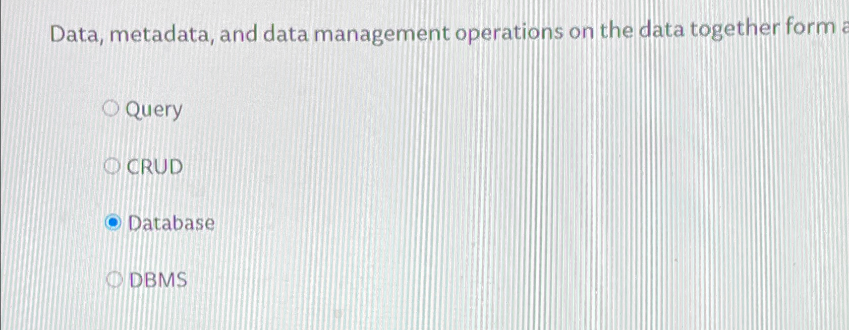 Solved Data, metadata, and data management operations on the | Chegg.com