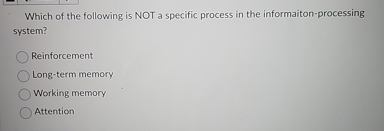 Solved Which of the following is NOT a specific process in | Chegg.com