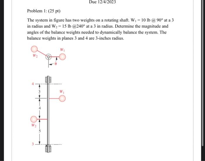 Solved Problem 1: (25pt) The system in figure has two | Chegg.com