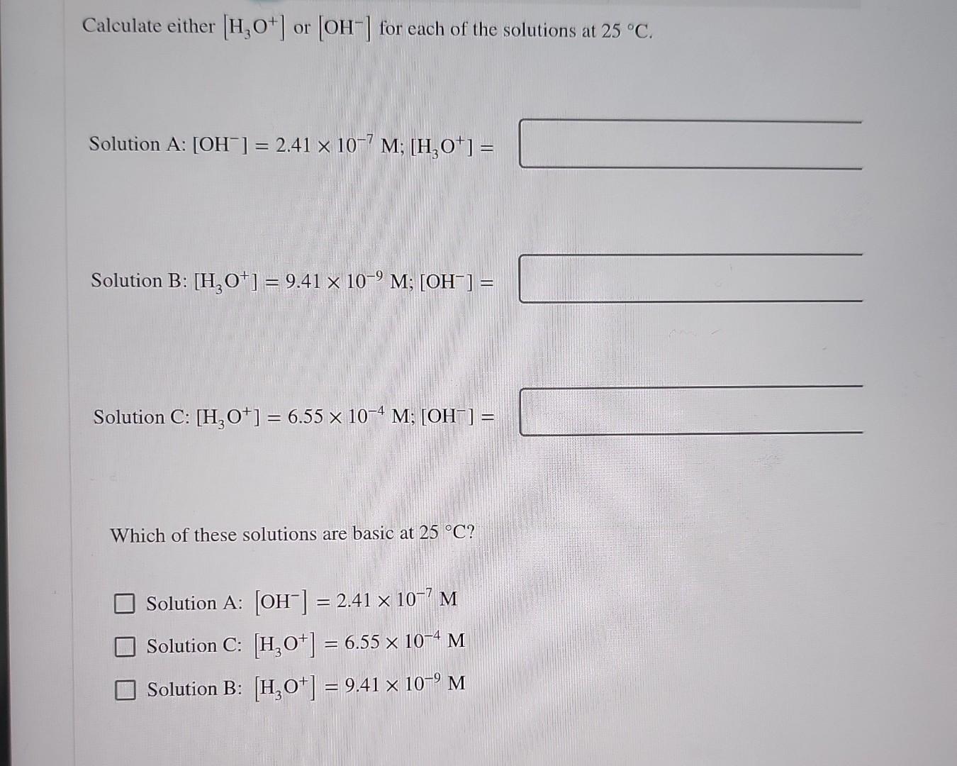 Solved Question 15 of 50 > Complete the Kw expression for | Chegg.com