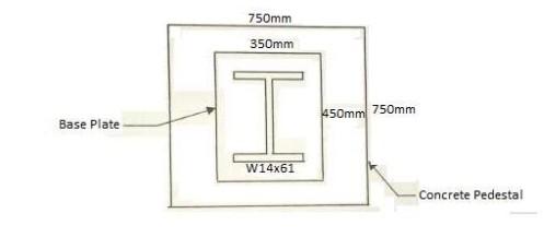 Solved Design a square base plate for a W12x106 column that | Chegg.com