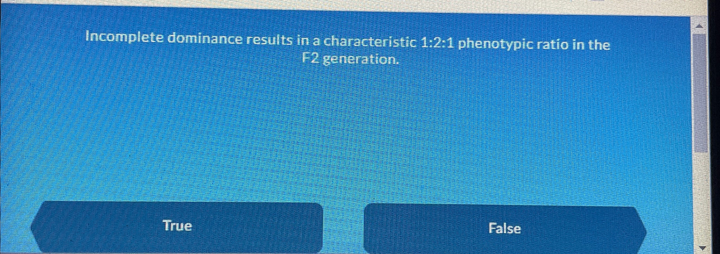 Solved Incomplete dominance results in a characteristic | Chegg.com