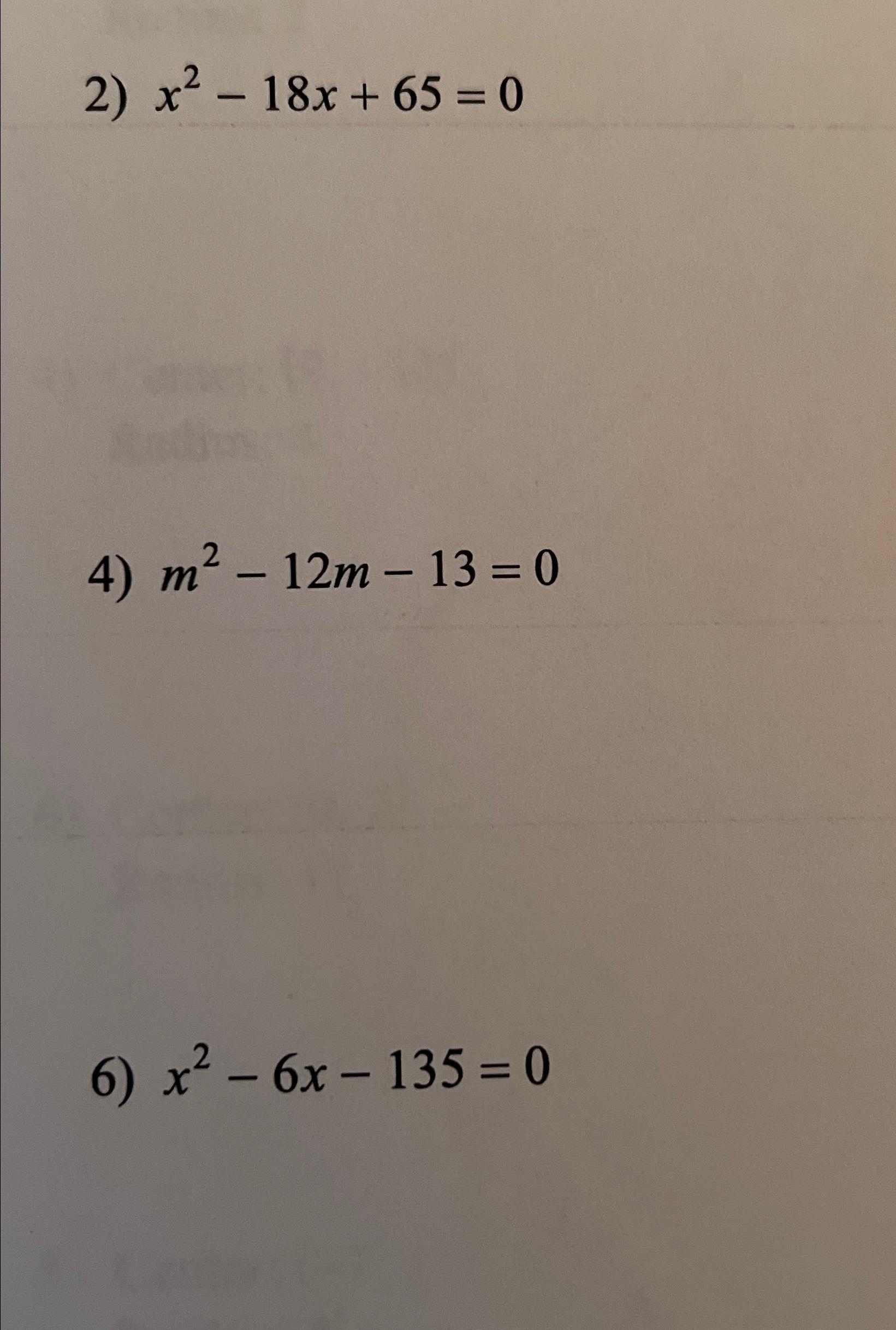 Solved Solve each equation by completing the | Chegg.com