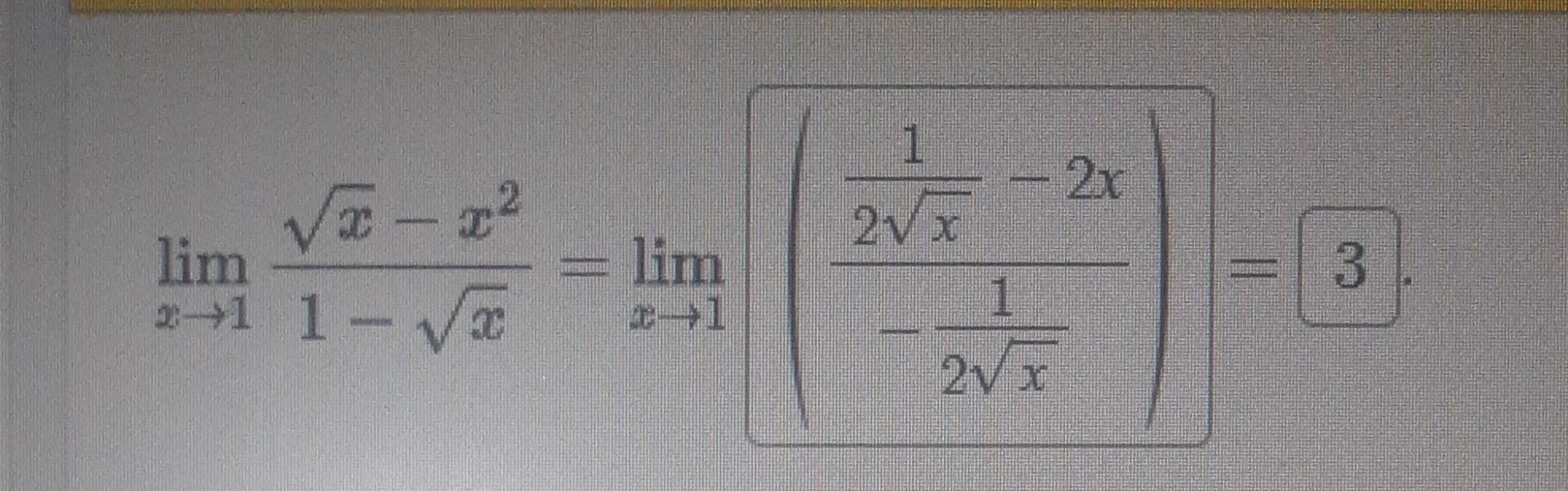 Solved limx→11−xx−x2=limx→1(−2x12x1−2x)= | Chegg.com