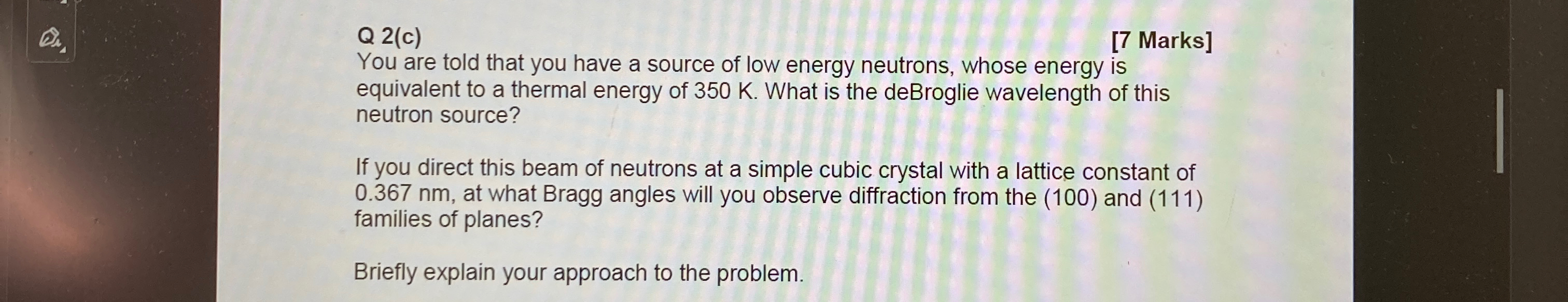 Solved Q 2(c)[7 ﻿Marks]You are told that you have a source | Chegg.com