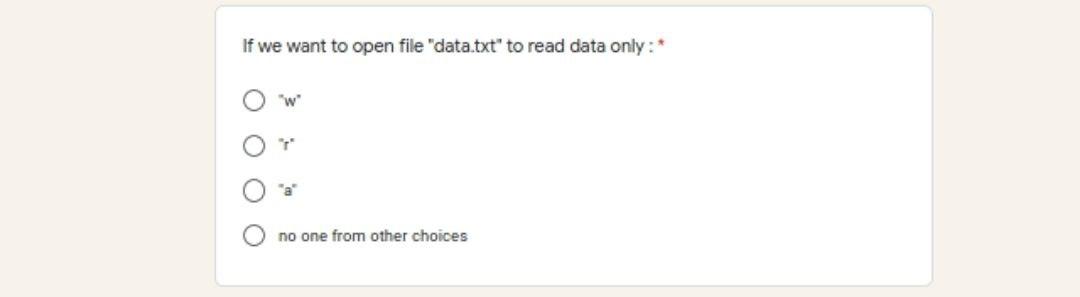 Solved If we want to open file "data.txt" to read data only | Chegg.com