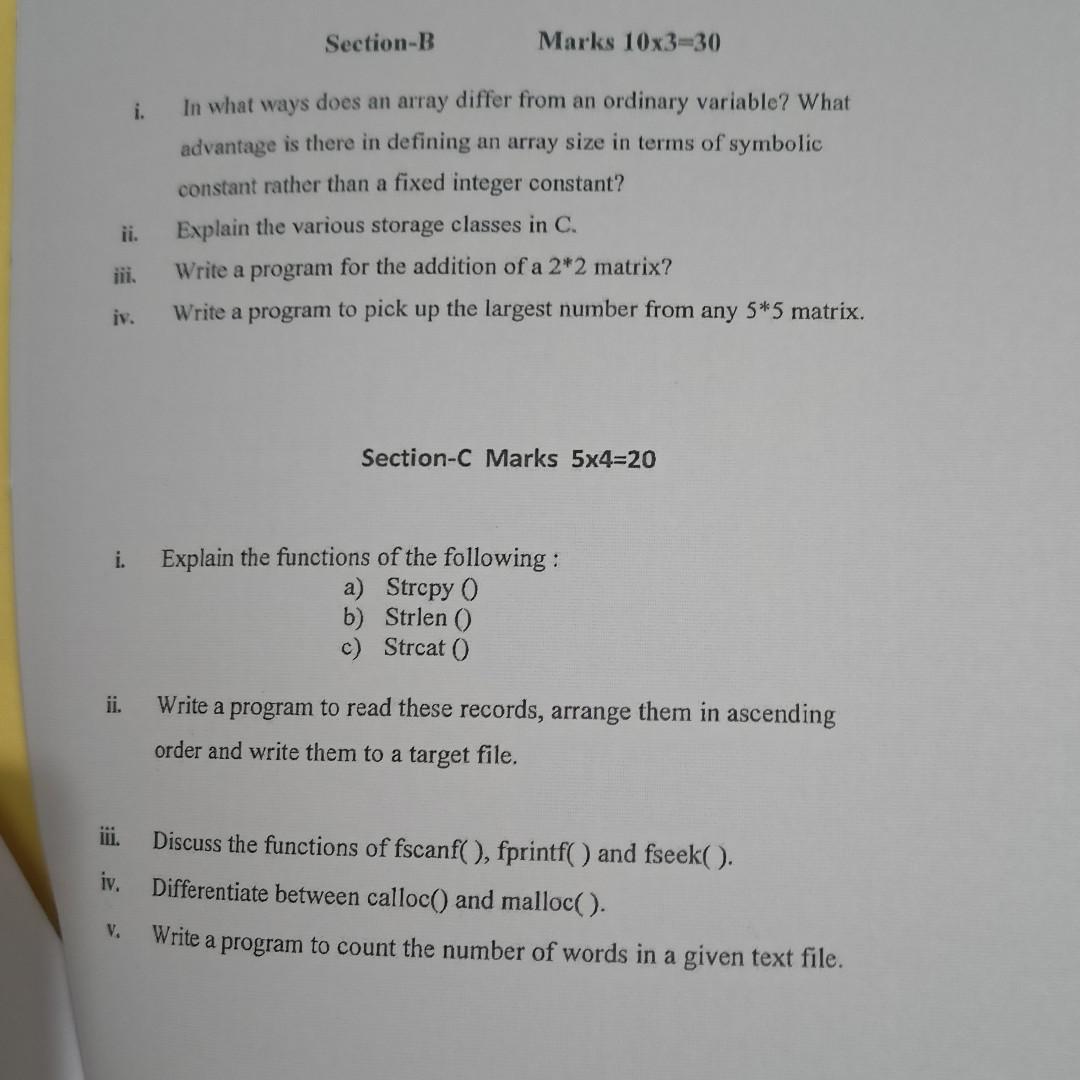 Solved Section-B Marks 10×3=30 i. In what ways does an | Chegg.com