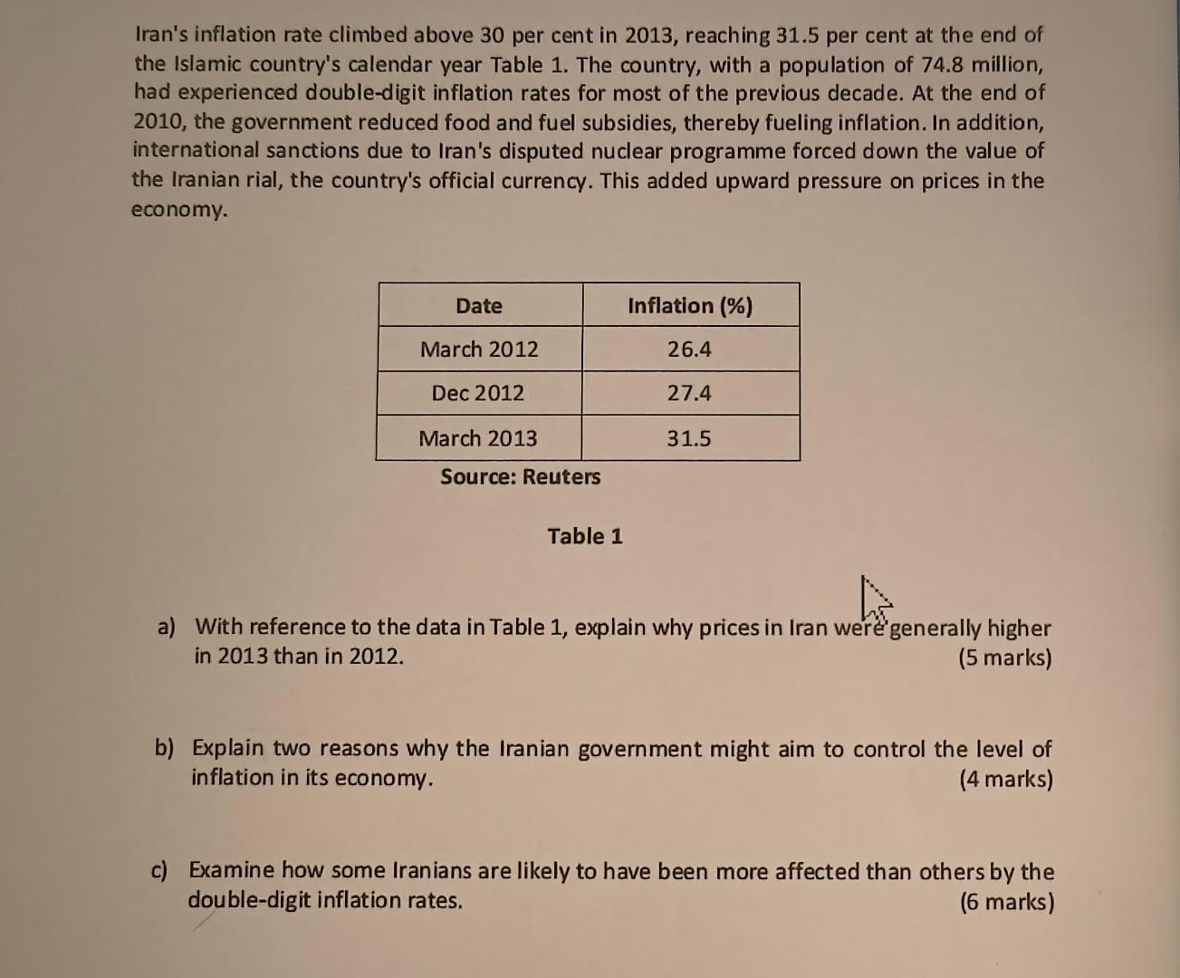 Solved 2 Explain two reasons why the Iranian government | Chegg.com