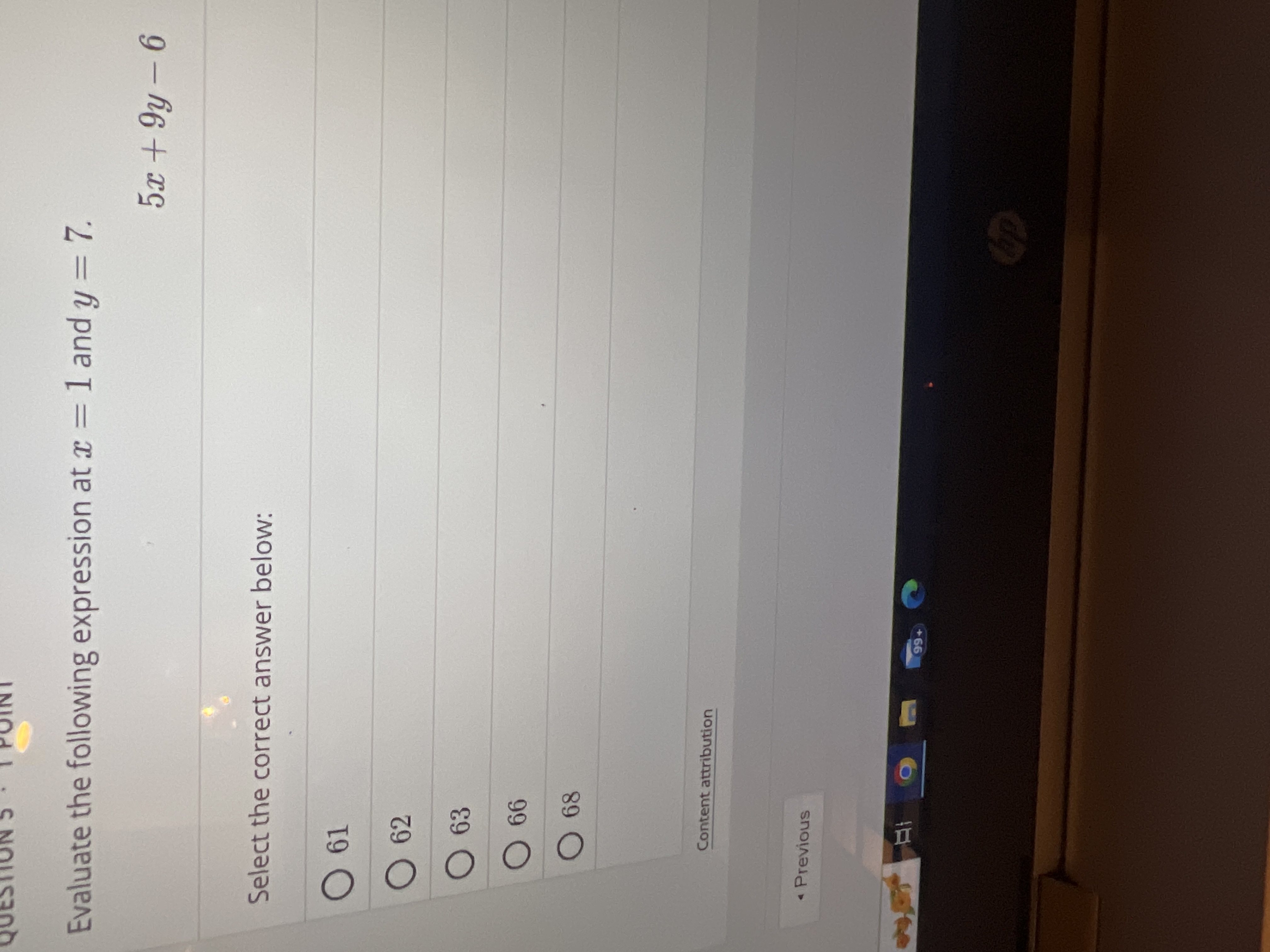 Solved Evaluate the following expression at x=1 ﻿and | Chegg.com