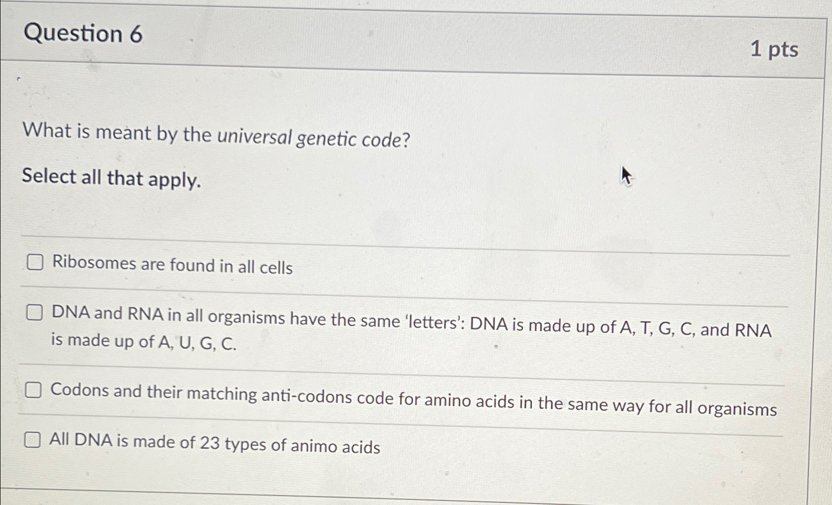 Solved Question 61 ﻿ptsWhat is meant by the universal | Chegg.com