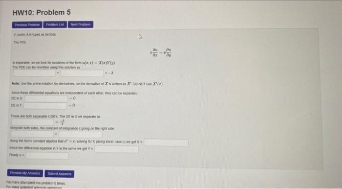 Solved HW10: Problem 5 Preven Problem Problem List Nest | Chegg.com