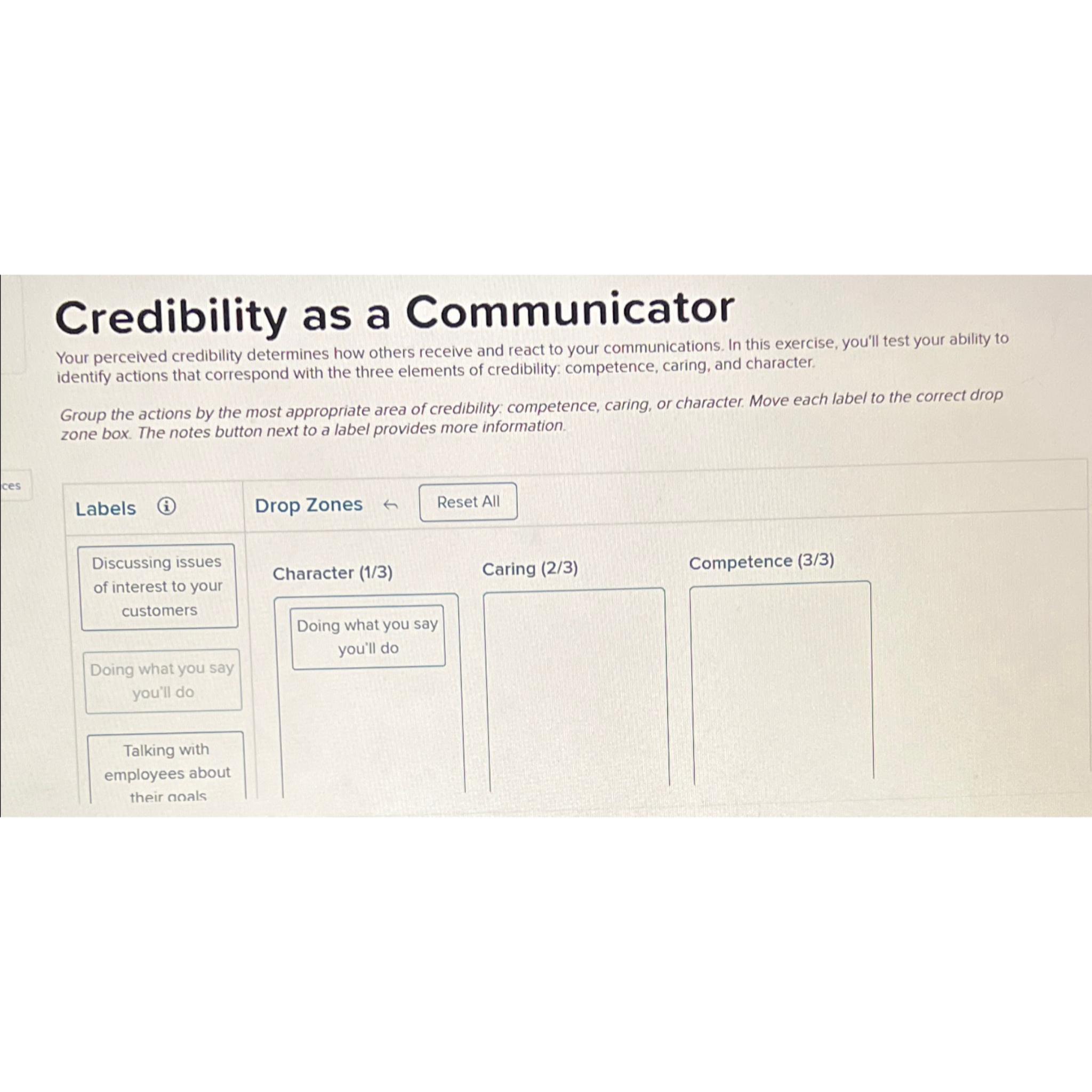 Solved Credibility as a CommunicatorYour perceived | Chegg.com