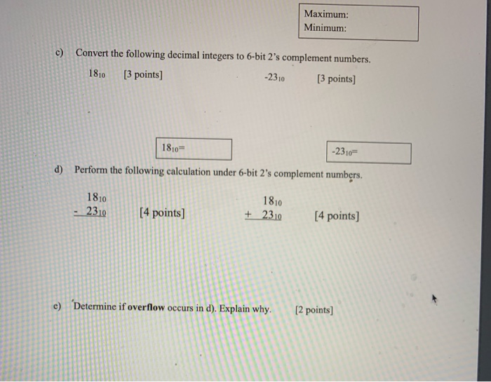 Solved 2. Sign-Magnitude Numbers and 2's complement [24 | Chegg.com