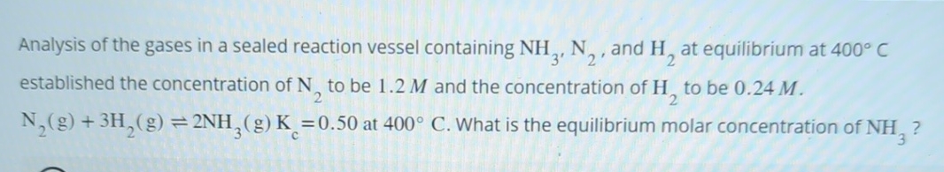 Solved Analysis of the gases in a sealed reaction vessel | Chegg.com
