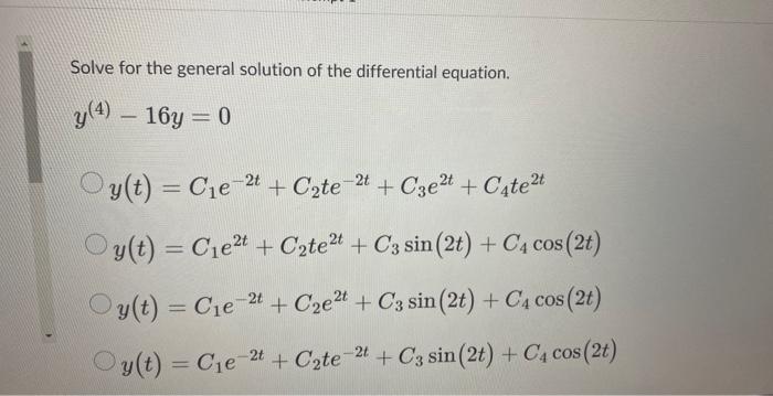 Solved Construct a guess for the particular solution for | Chegg.com