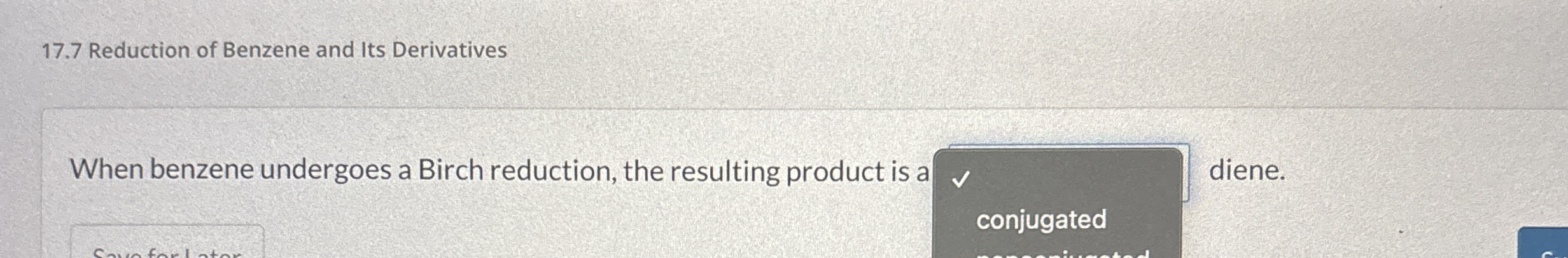 Solved 17.7 ﻿Reduction of Benzene and Its DerivativesWhen | Chegg.com