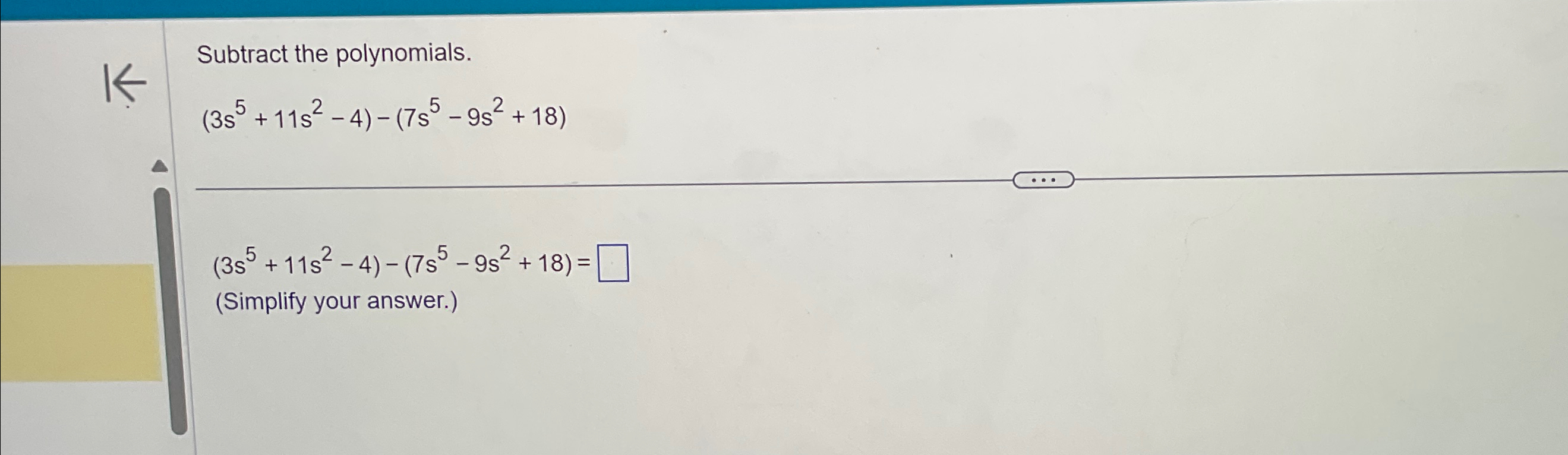 Solved Subtract the | Chegg.com
