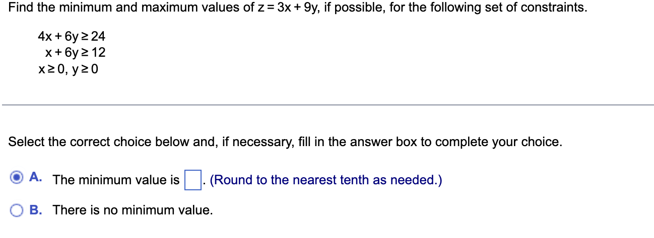 Solved Use graphical methods to solve the following linear | Chegg.com