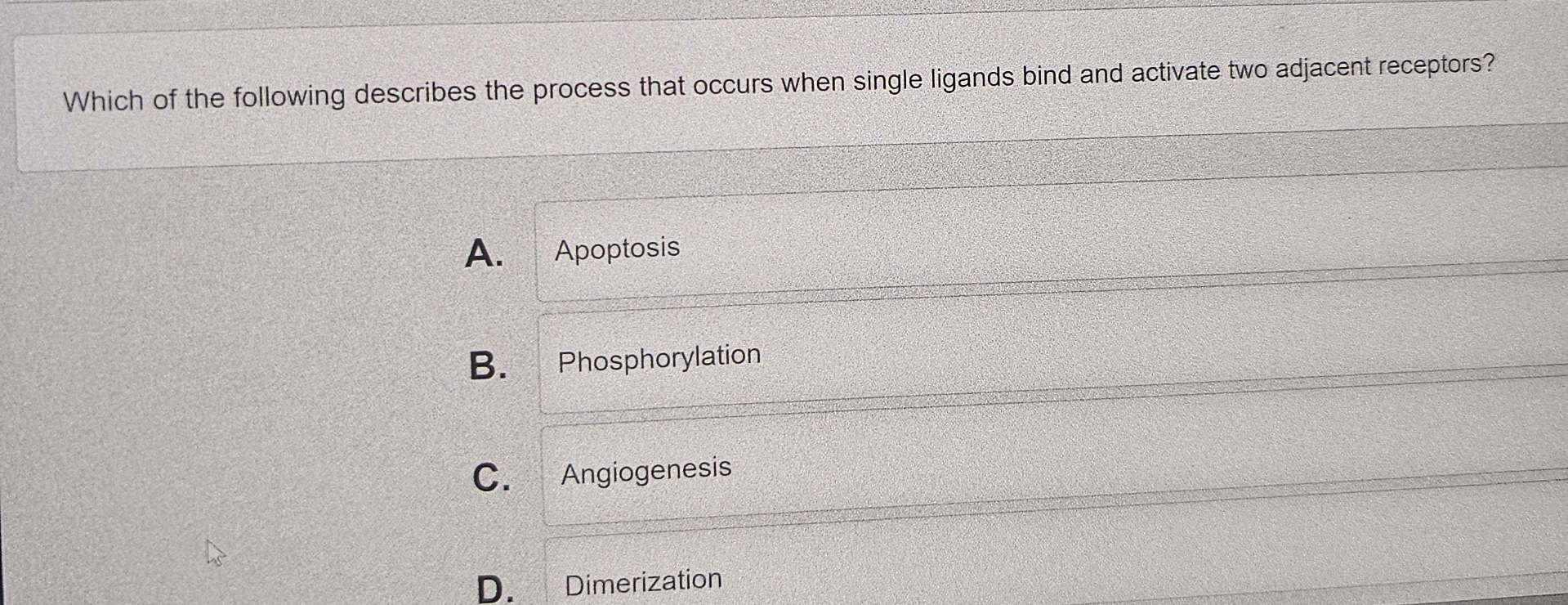 Solved Which of the following describes the process that | Chegg.com