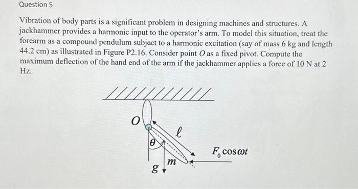 Solved Vibration of body parts is a significant problem in | Chegg.com